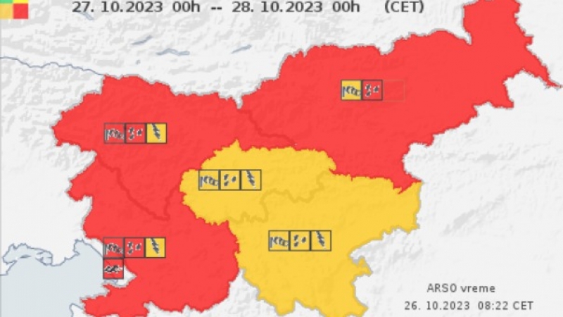 RDEČE OPOZORILO AGENCIJE ZA OKOLJE